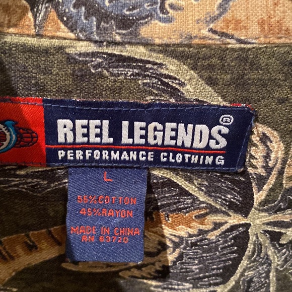 Reel Legends | Shirts | Reel Legends Performance Clothing Mens L Button ...